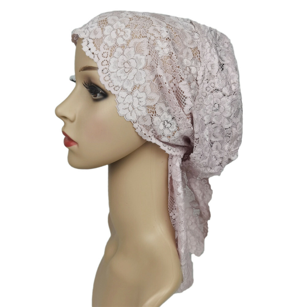 Muslim Women Lace Hat Islamic Inner Caps Headwear Underscarf Hijab Lady ...