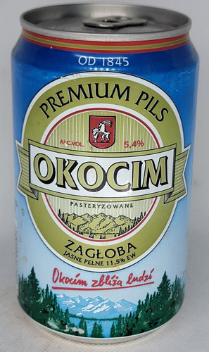OKOCIM Prem Pilsner Beer/PIWO Bier Co. ~ Alum 12oz. Can~ Empty ~ Poland ...