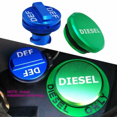 Diesel Fuel Cap & DEF Cap Combo for 2013-2017 Dodge Ram Truck 1500 2500 ...