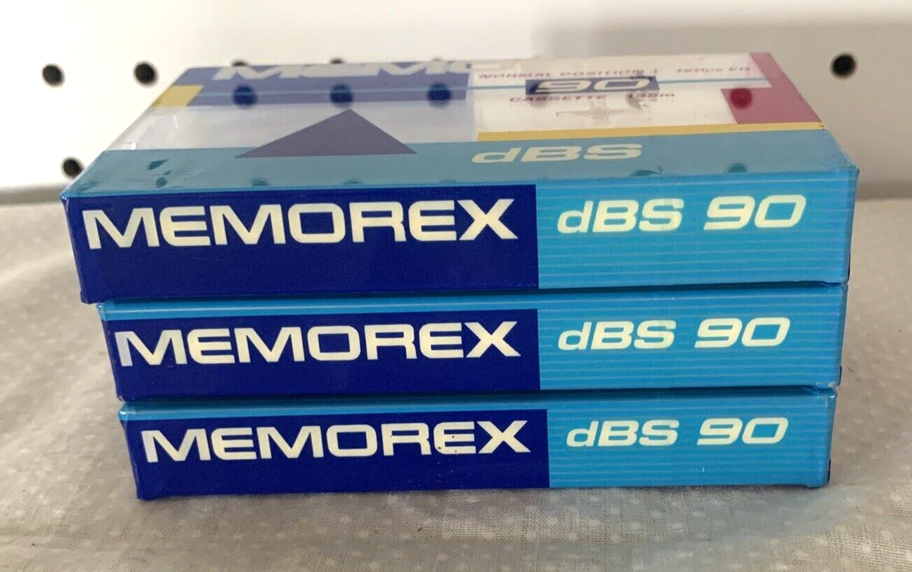 New Memorex DBS 90 Normal Bias Audio Cassettes - Sealed Lot of 3 - NEW ...