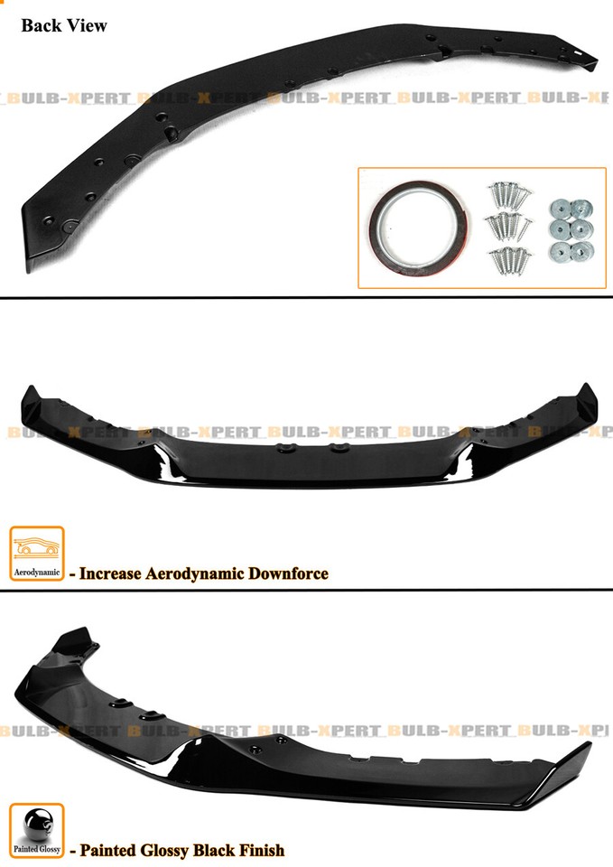 FOR 2014-20 BMW F32 F36 M SPORT MAD STYLE BLACK FRONT LIP + AIR DUCT ...