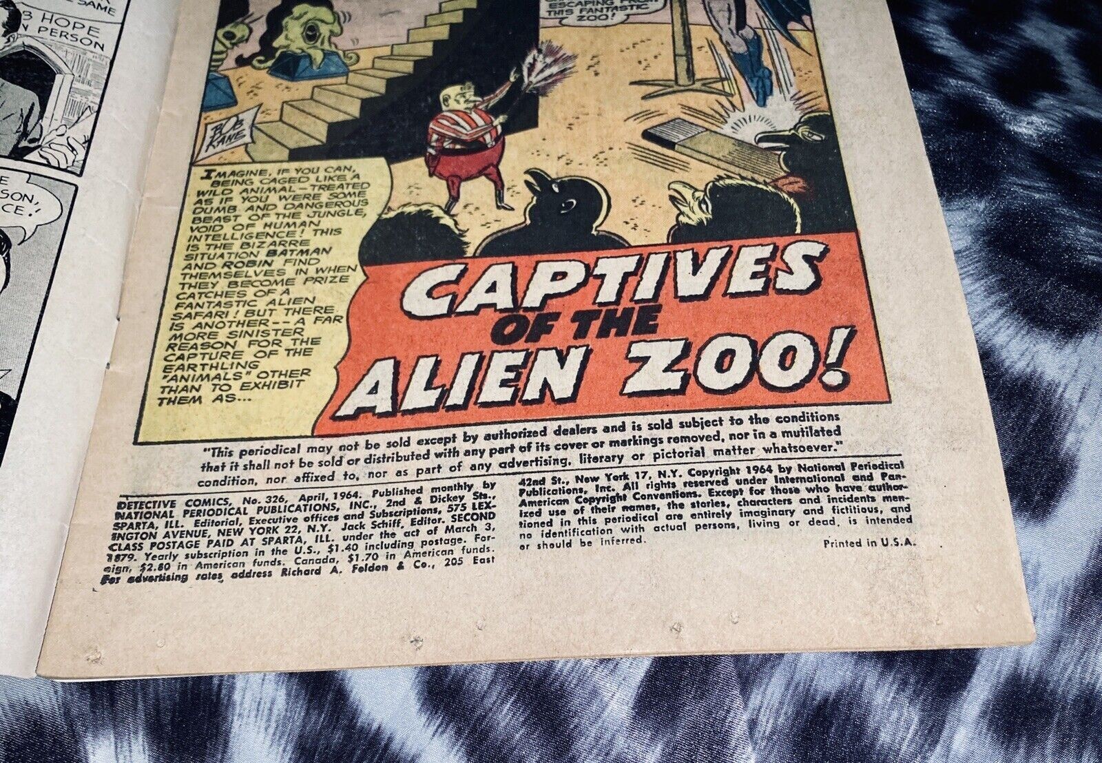 DC DETECTIVE COMICS #326 APRIL 1964 BATMAN ROBIN CAPTIVES OF THE ALIEN ...