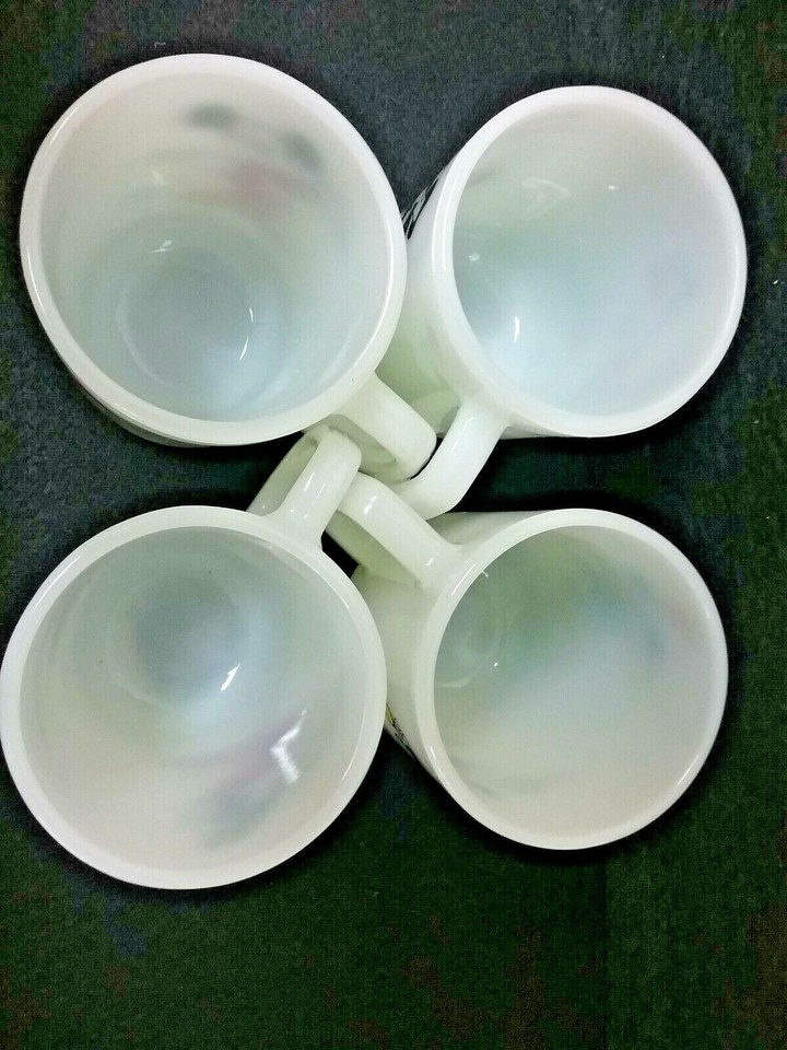 set 4 DISNEY mugs blue PEPSI mickey Willie Fantasia Club Today Anchor ...