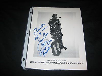 JIM CRAIG TEAM US HAND SIGNED AUTOGRAPHED 8X10 1980 OLYMPICS GOLD MEDAL ...