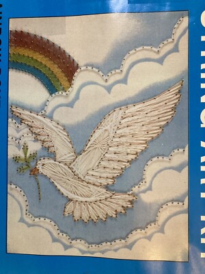 Rare Vtg Open Door Enter. Inc RAINBOW DOVE String Art Kit #TC3824 | eBay