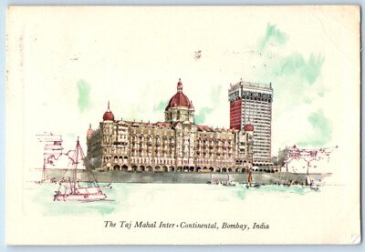 Bombay Mumbai India Postcard Taj Mahal Inter Continental 1983 Vintage ...