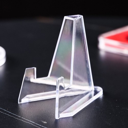 24 Pack Transparent Easel Stands Acrylic Coin Holder Home Decor ...