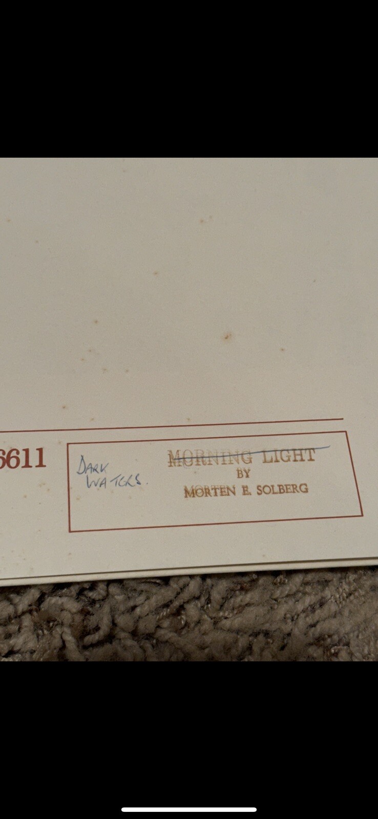 Morten Solberg Dark Waters - framed - double signed - lithograph - 202/ ...