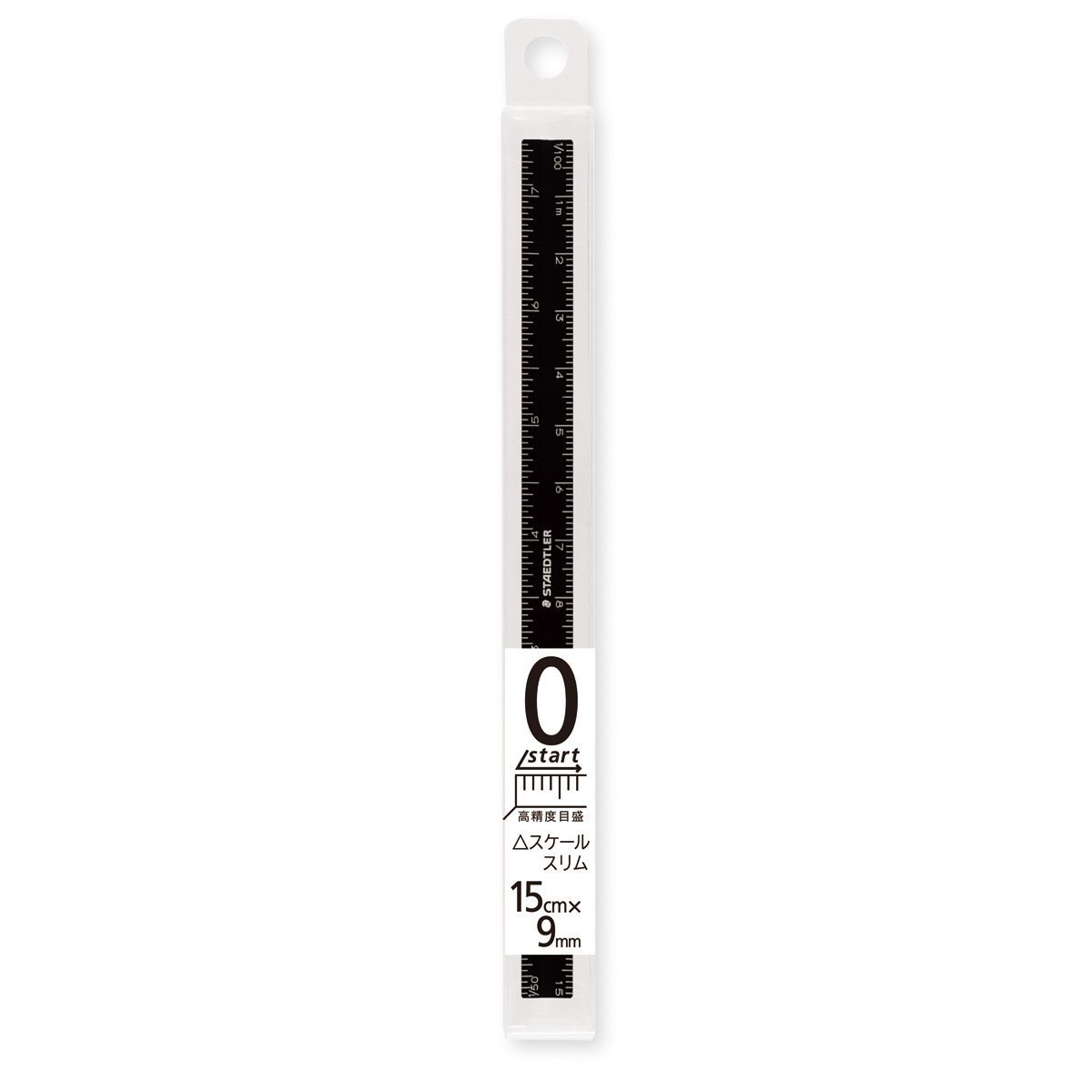 STAEDTLER Ruler High Precision Triangle Scale Slim 15cm 150mm Black 561 ...
