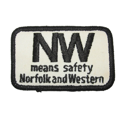 Norfolk & Western Embroidered Patch NW Means Safety Black Lettering on ...