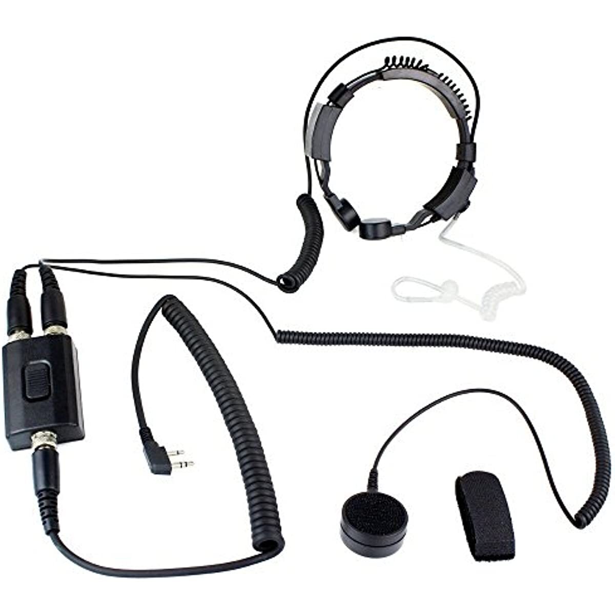 Throat Covert Acoustic Tube Earpiece Headset for Icom Maxon Yaesu ...
