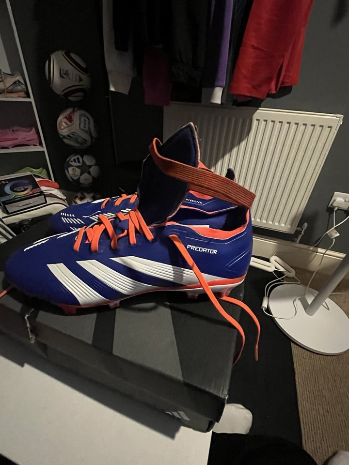 adidas Predator League FG Size 7 Uk Orange Blue And White Moulded Studs ...