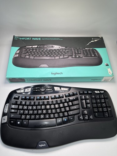 Logitech Comfort Wave Ergonomic Keyboard K350 In Box **NO DONGLE** | eBay