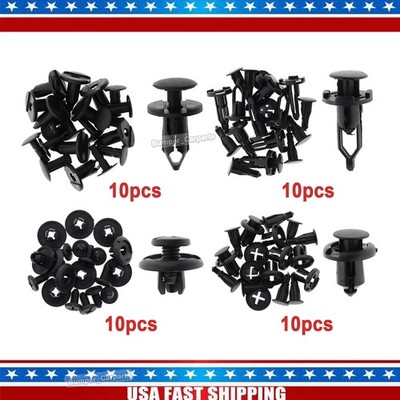 40Pack Auto Push Pins and Fastener Sets Fender Liner Fastener Rivet ...