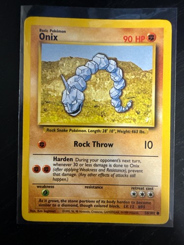 Onix Base Set 56/102 Pokémon WOTC 1999 Card LP Vintage | eBay