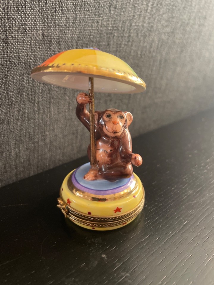 Limoges Trinket Box Circus Monkey, Rochard Peint Mein signed 036/750 | eBay