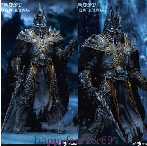 SHARK TOYS Lich King Arthas Action Figure Model Pre-order 1/6 Scale Eye ...