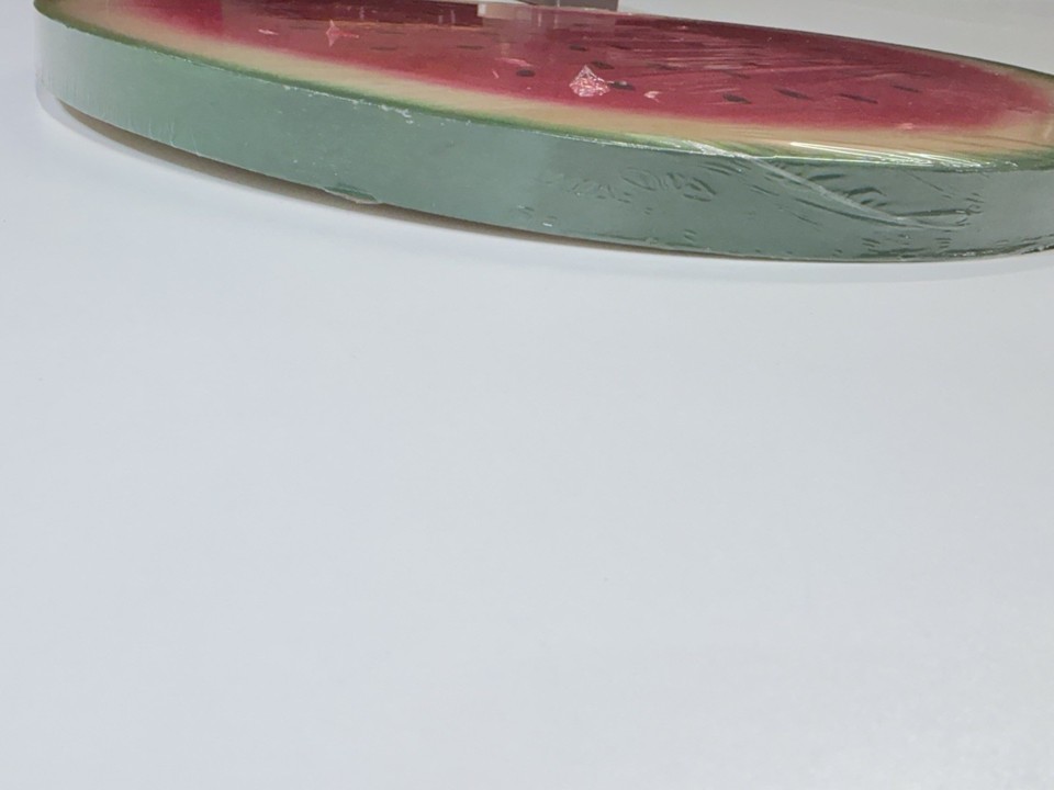 Vtg 1989 Vermont Tree Spirit Watermelon Round Wood Cutting Board 13 ...