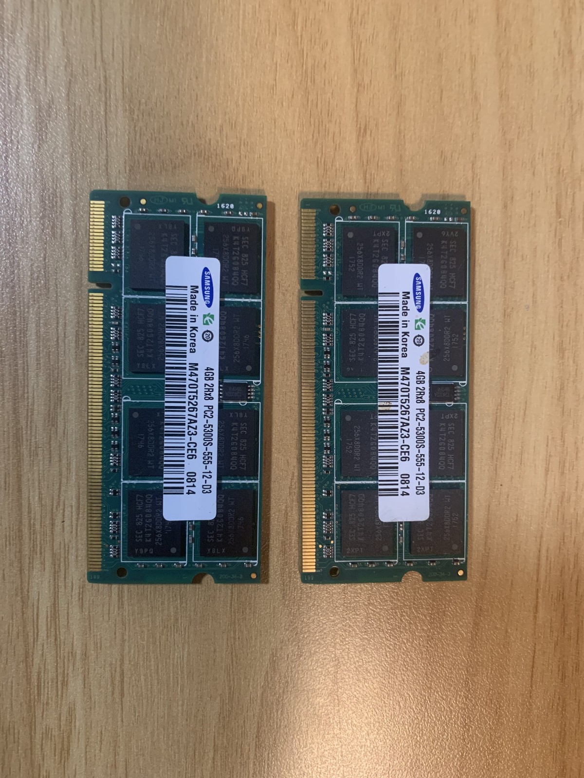 2pcs Samsung 4GB 2Rx8 PC2-5300S DDR2 667Mhz RAM Memory Laptop SO-DIMM ...