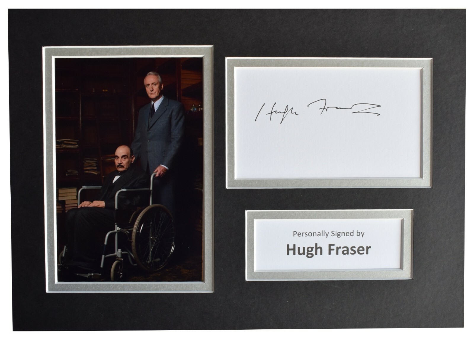 Hugh Fraser Signed Autograph A4 photo display Poirot TV AFTAL COA | eBay UK