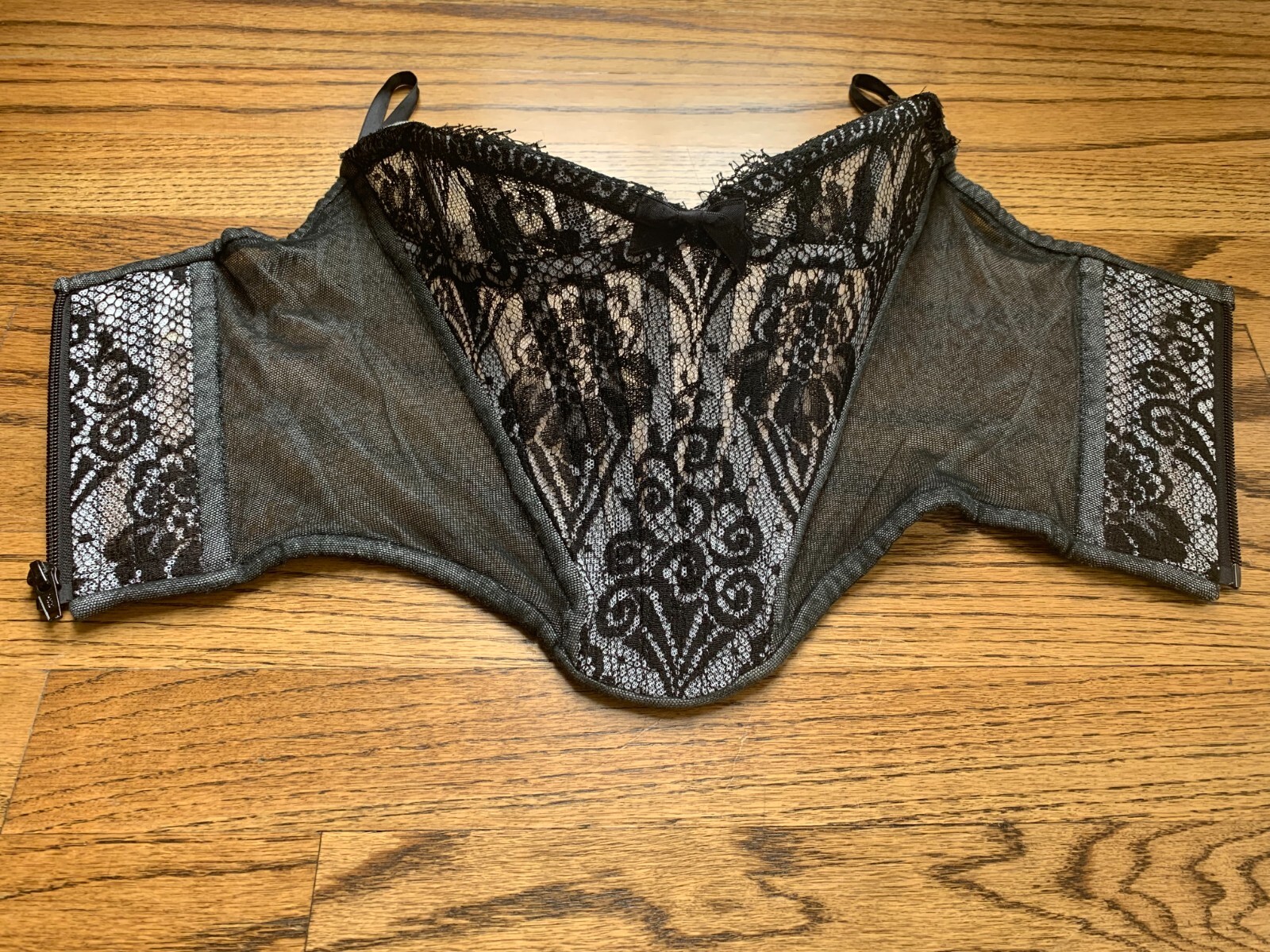 Vivienne Westwood Runway Sheer Black Mesh & Lace Cors… - Gem