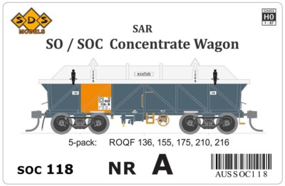 SDS Models SAR SO/SOC Concentrate Wagon 5-pack NR-A, with covers | eBay ...