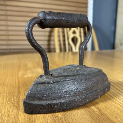 Antique Cast Iron Sad Flat Iron Geneva 8 Star Rustic Farm Cabin Decor ...