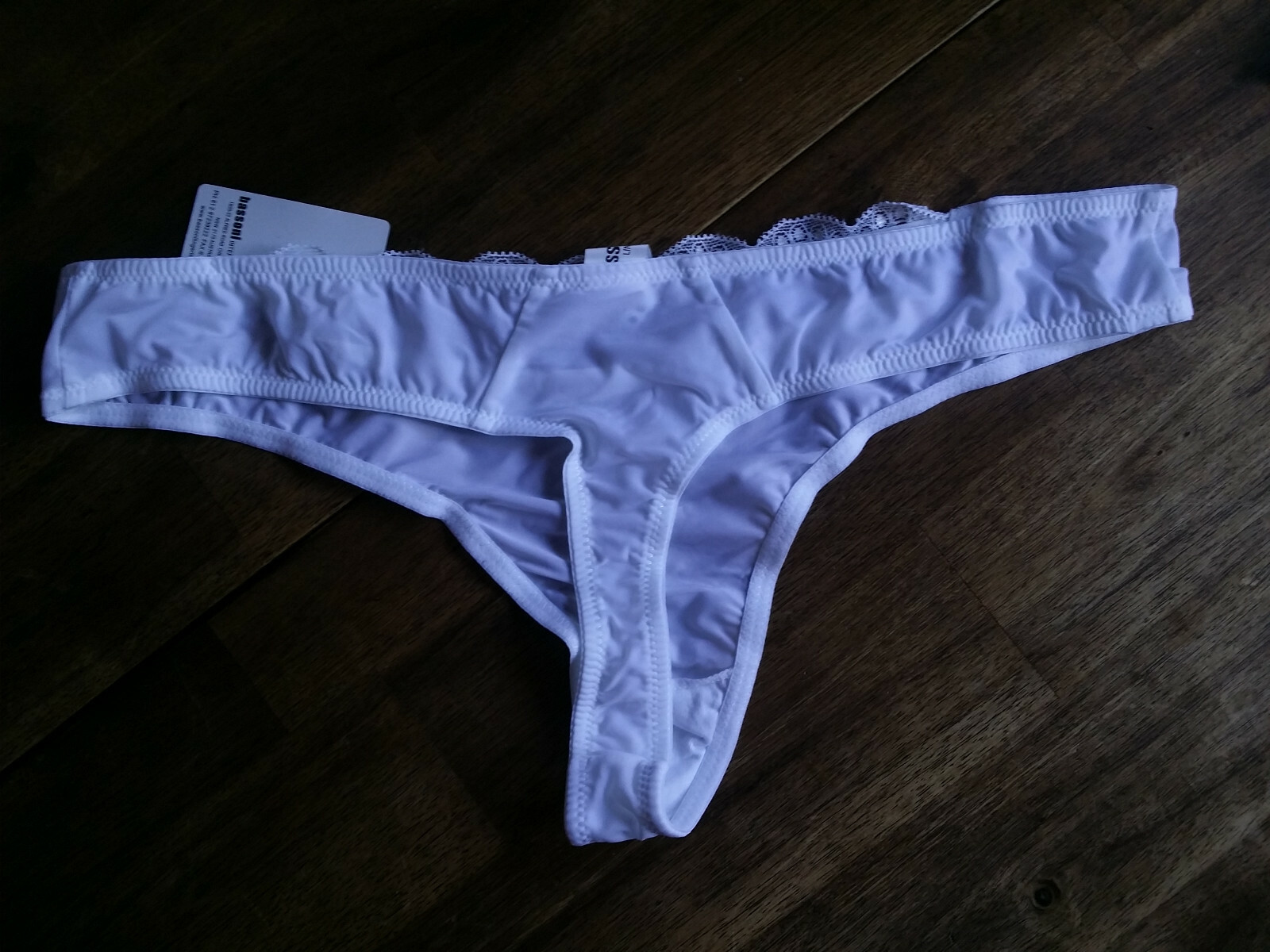 Bassoni LINGERIE: Size: 14 & 16. White/Lace Trim, G-String Free Postage ...