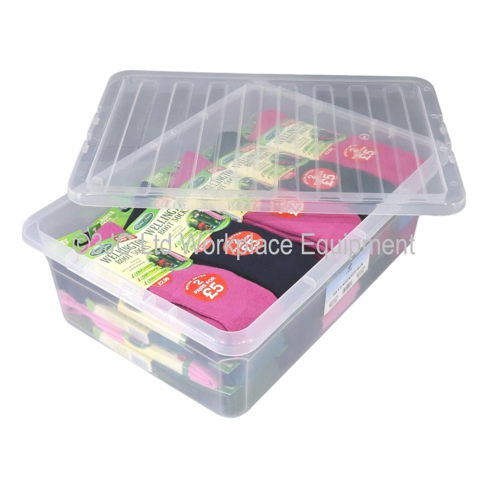 NEW British Made TML Clear Plastic Storage Box Boxes or Clear Lids 13 ...