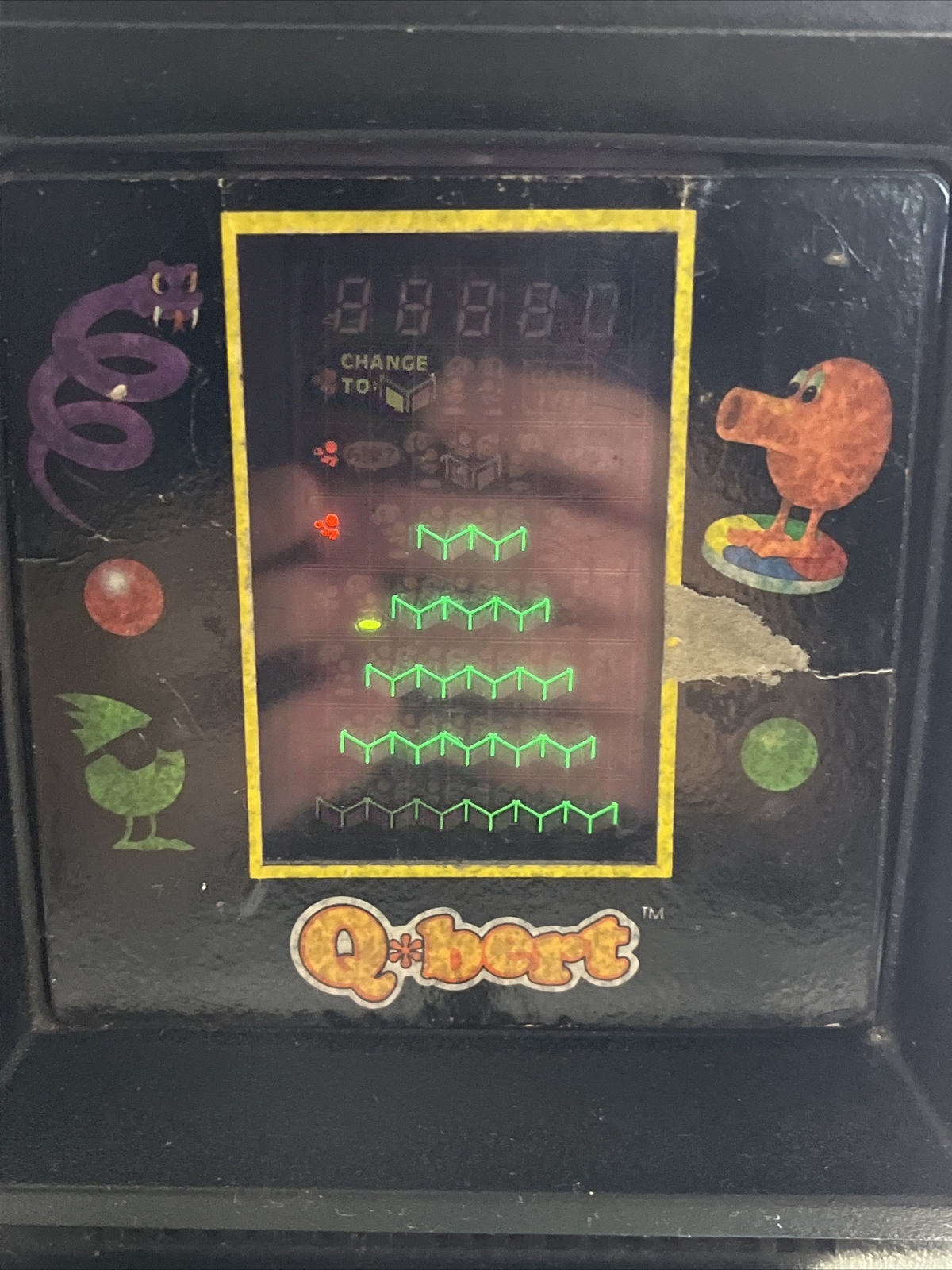Vintage Q-Bert tabletop arcade Parker Bros electronic game W Power Plug ...