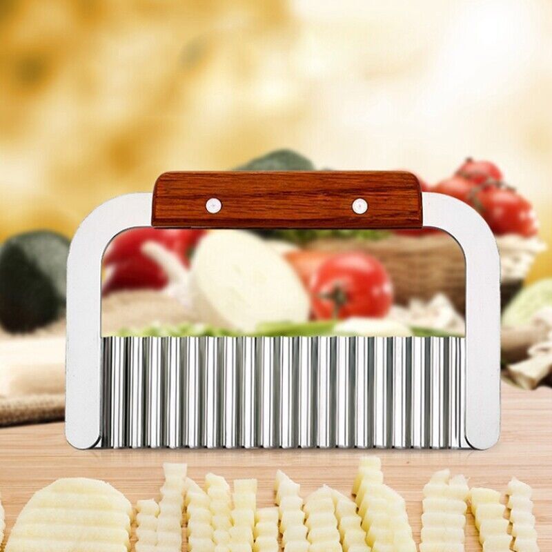 Crinkle Wavy Cutter Vegetable Potato Chip French Fry Stainless Steel ...