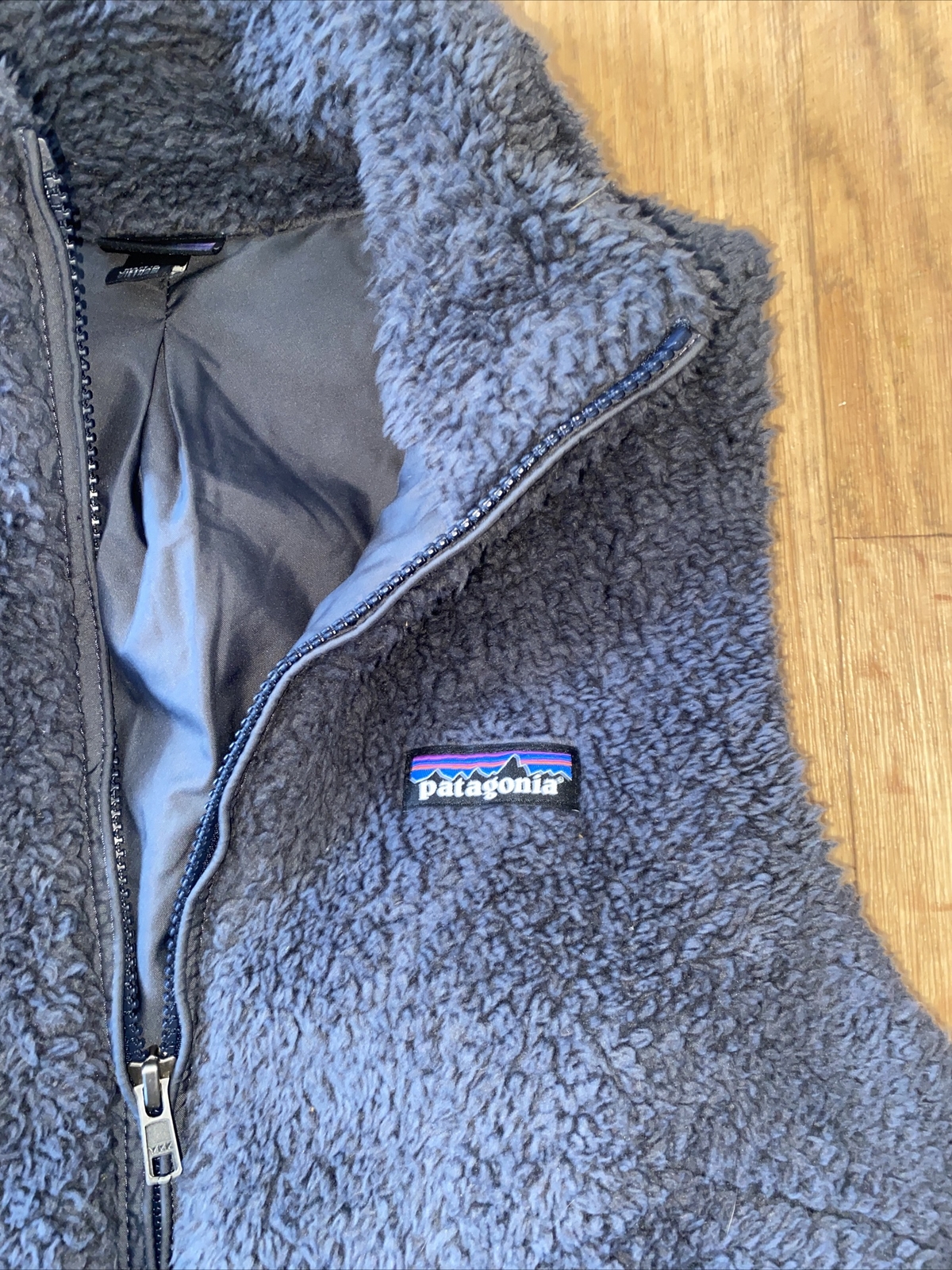 PATAGONIA Los Gatos Fuzzy Fleece Deep Pile Vest Gray Women's Size ...