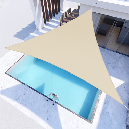 16' Waterproof Shade Sail Triangle Patio Outdoor Garden Sun Canopy ...