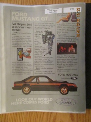 MustangAdv#160 Advertisement 1982 Mustang GT | eBay