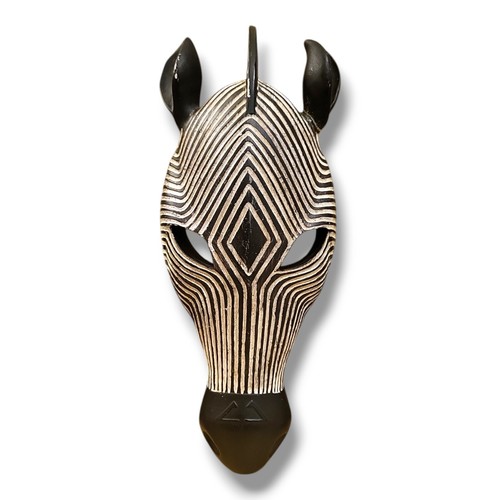 Toscano African Style Zebra Mask Plaque Resin Pre-owned | eBay