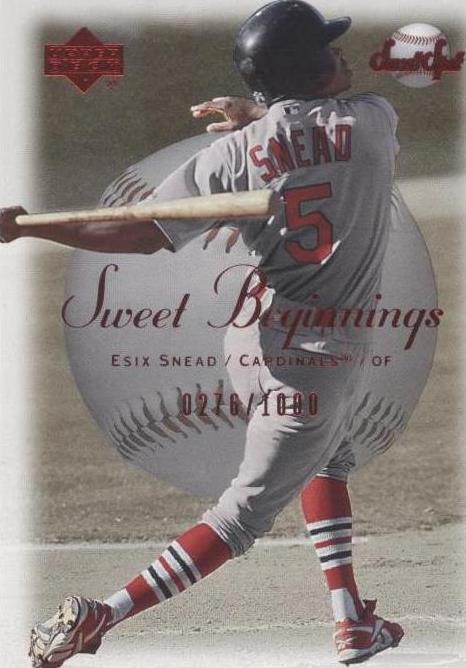 2001 Upper Deck Sweet Spot - Sweet Beginnings Esix Snead #86 /1000 (RC ...