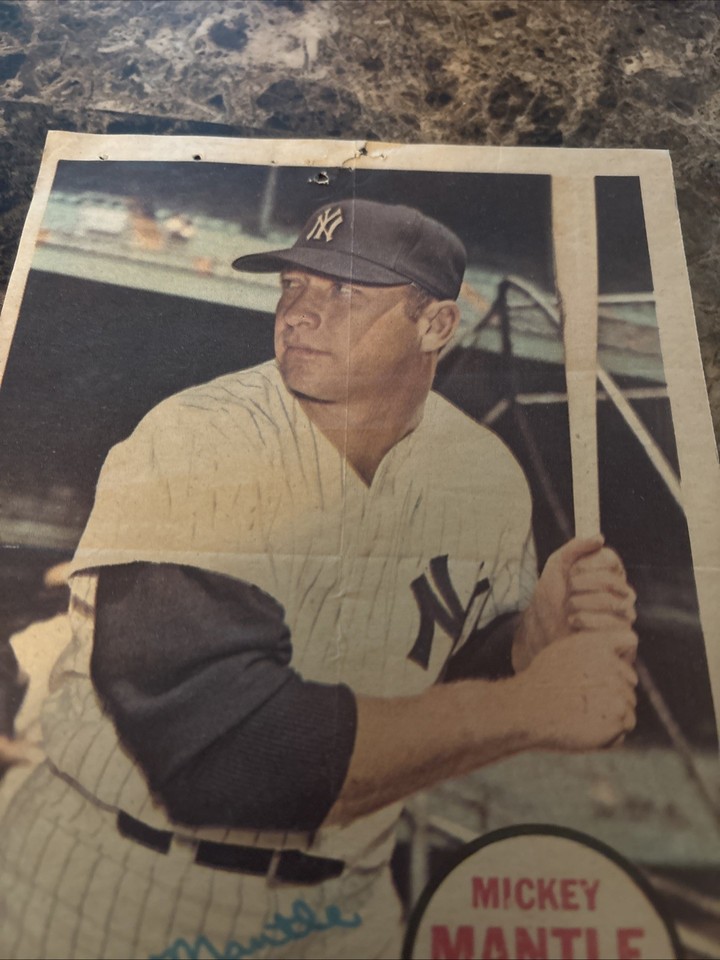 1967 Topps Poster Insert 5 X 7 Mickey Mantle #6 | eBay