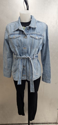 Light blue Express Denim Jacket with belt | eBay