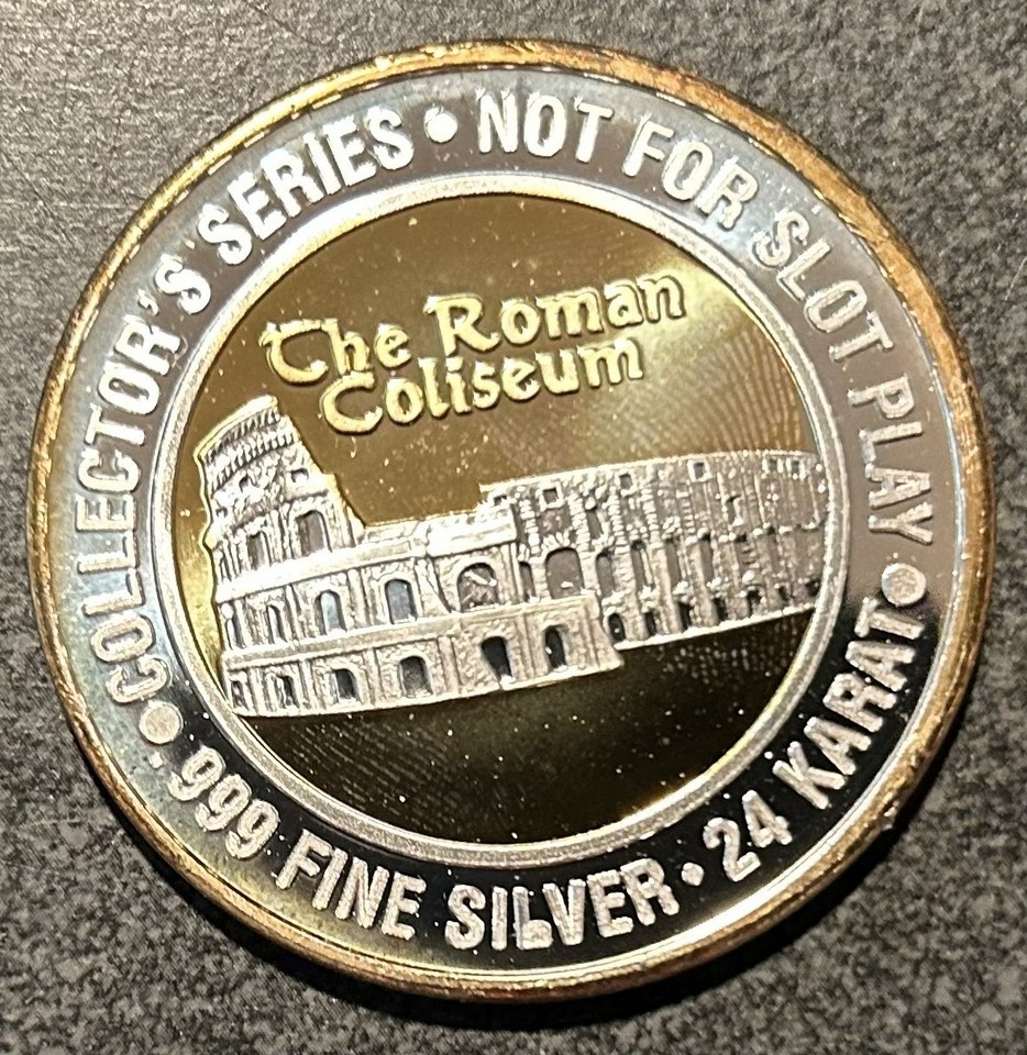 The Roman Coliseum Atlantic City Caesars .999 Fine $40 Token | eBay