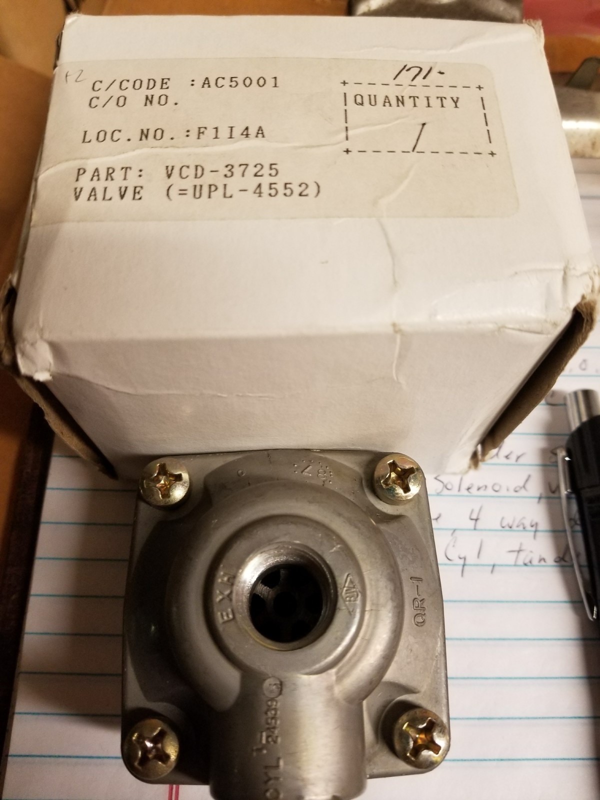 Bendix QR1 Quick Release Valve P/N 280105 3/8" FNPT - UIC p/n VCD-3725 ...