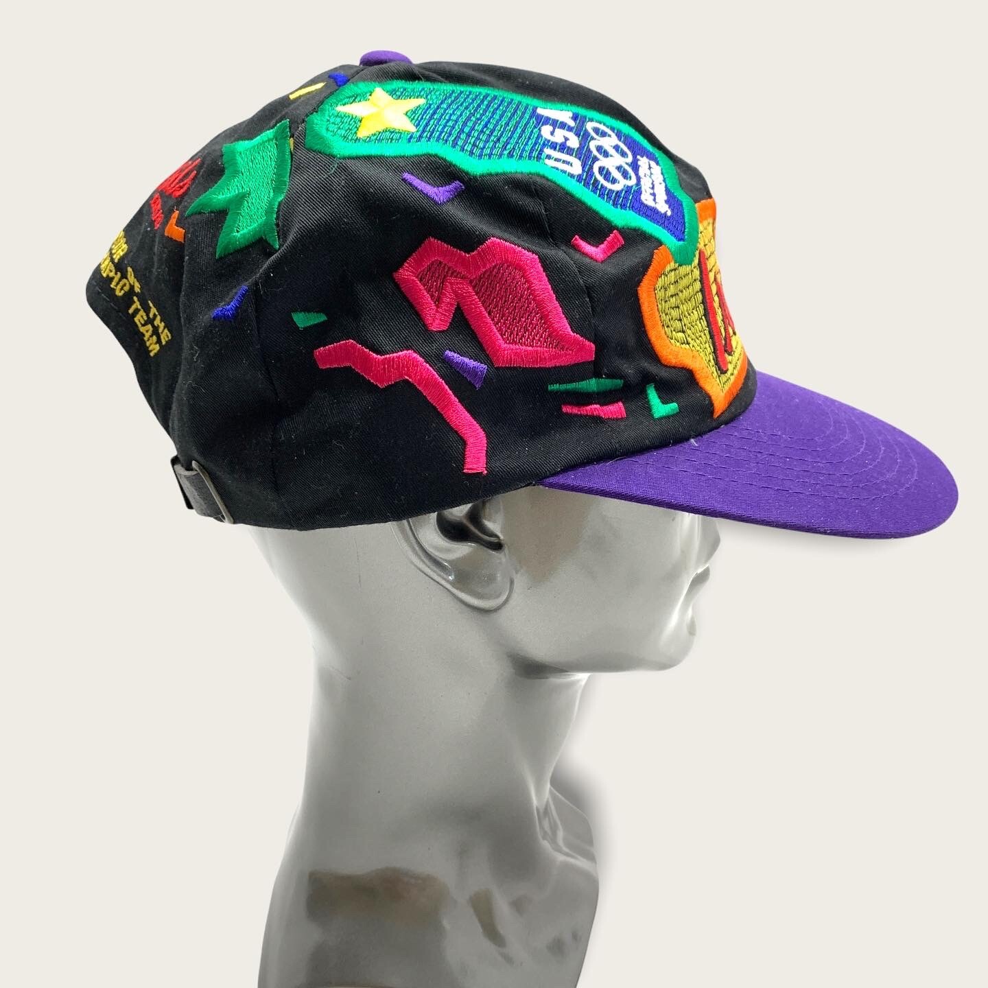 Vintage 90s Iron Kids Colonial Bread Hat Color Block … - Gem