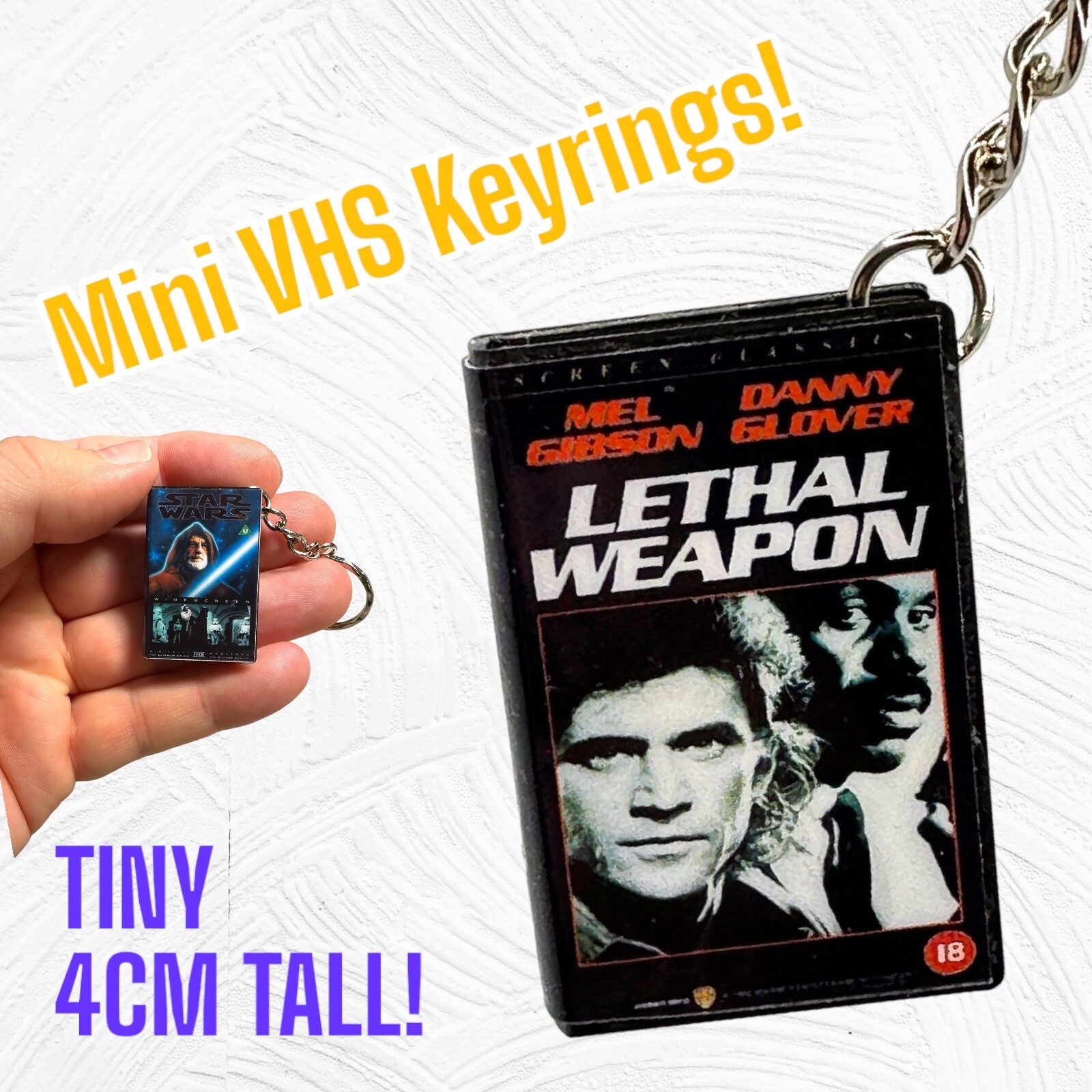 Miniature Nostalgic VHS Movie Box Film Customised Keyring | eBay