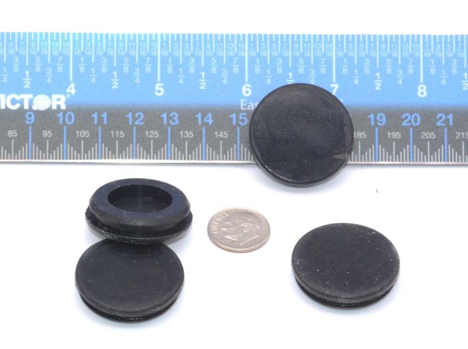 1" Rubber Panel Plugs, Knockout Plugs, Solid Grommets, Fits 1/8” Thick ...