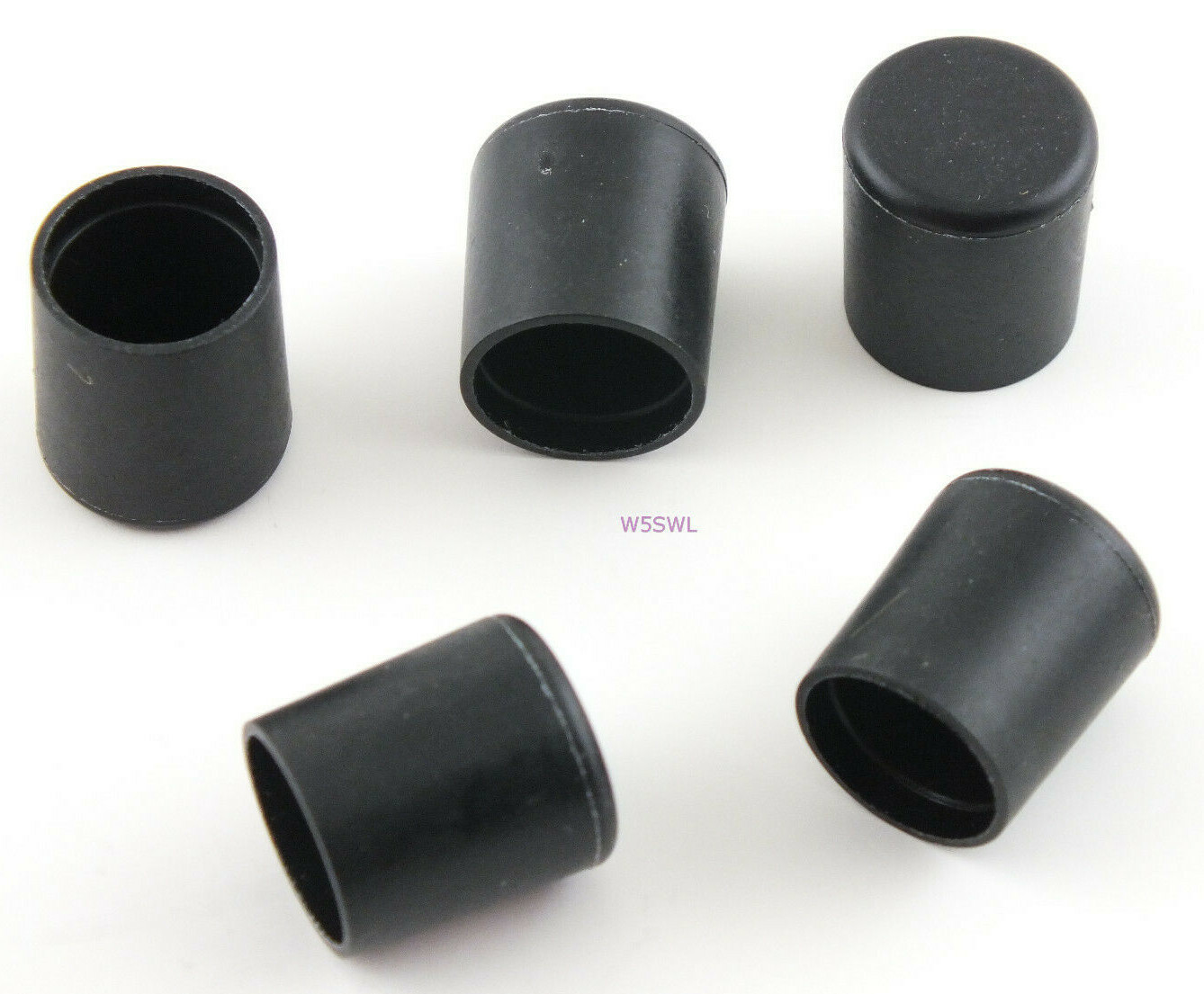 Antenna Tubing Rigid Plastic 1/2" ID Caps Black 19/32" Long 5PK W5SWL ...