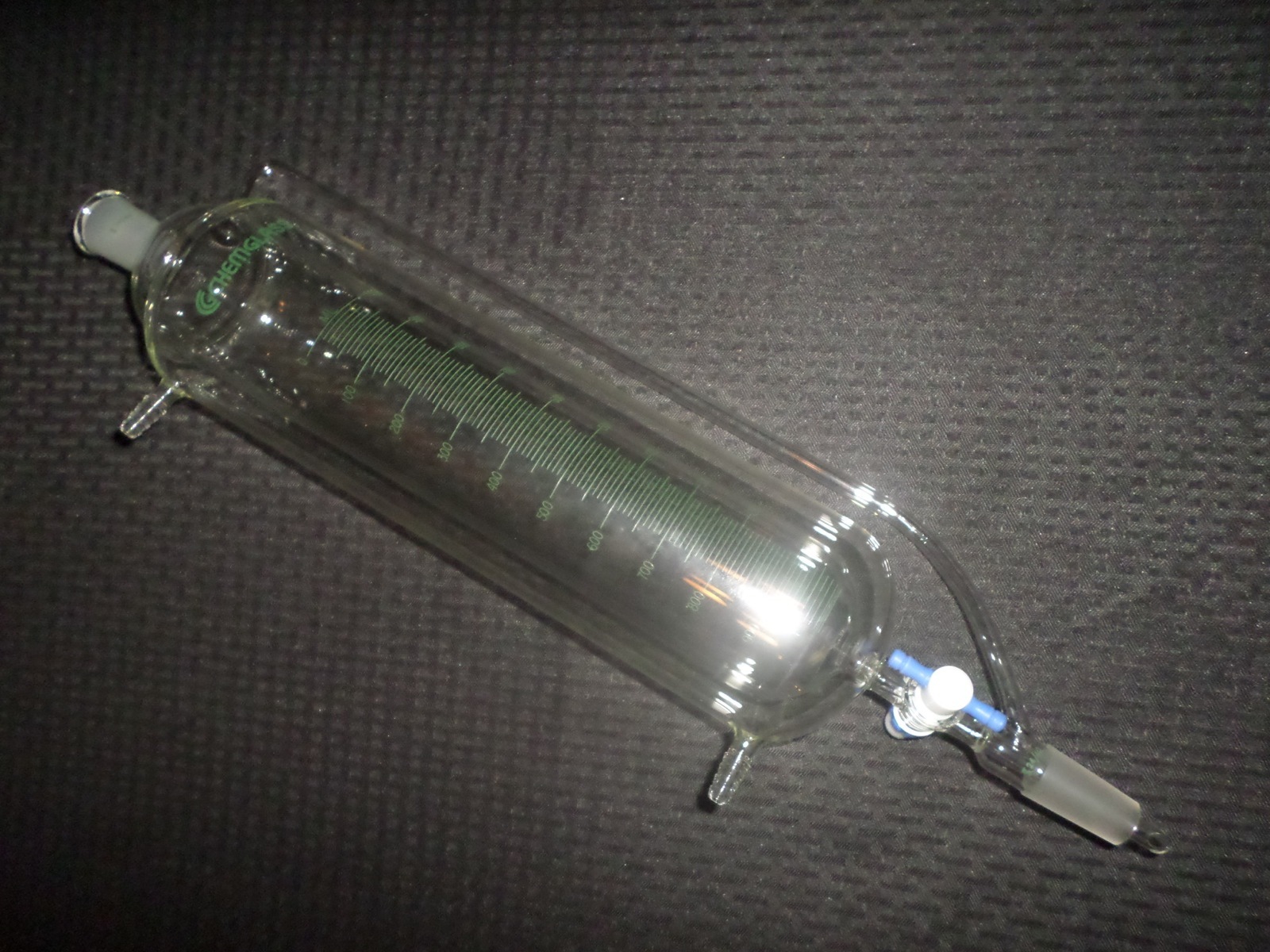 CHEMGLASS Glass Graduated Jacketed Addition Funnel 1000mL 24/40 ...