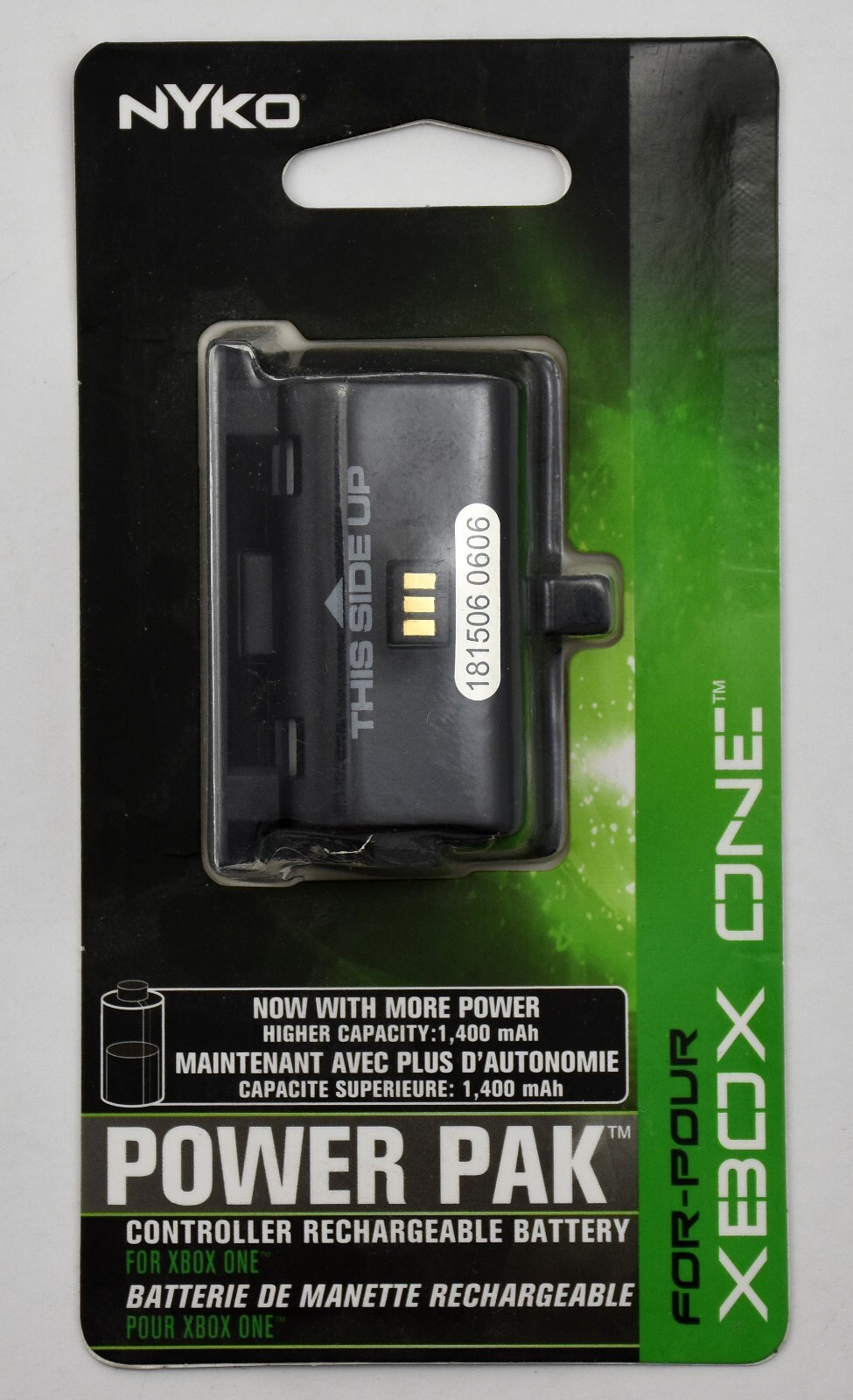 NYKO Power Pak XBOX ONE CONTROLLER RECHARGEABLE BATTERY 1400 mAh 86107-E18