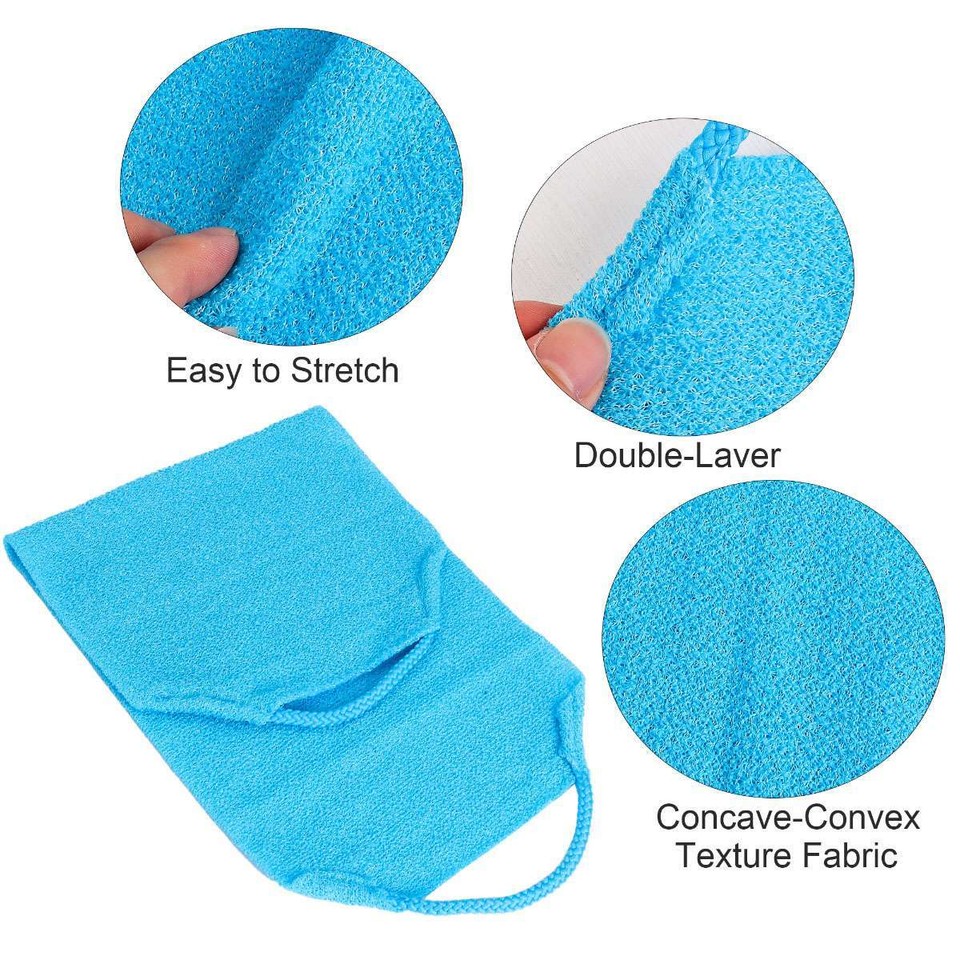 Shower Back Scrubber Cloth Bath Towel Body Brush Cleaning Strip Skin ...