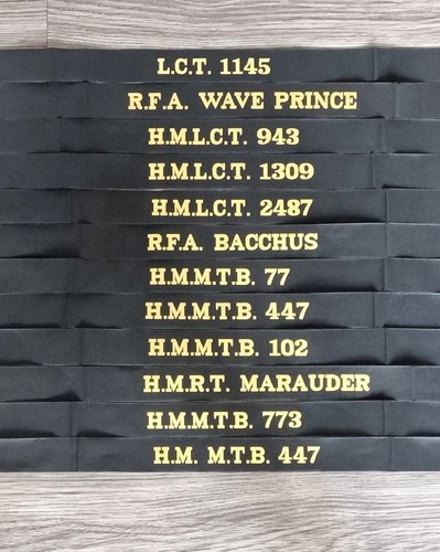 Modern Weave Royal Navy/Naval Cap Tallies - Assorted Lot Cap Tally ...