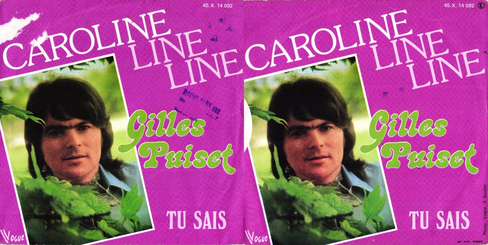 45 RPM Record Gilles Puiset - Caroline-Line-Line // Tu Sais | eBay