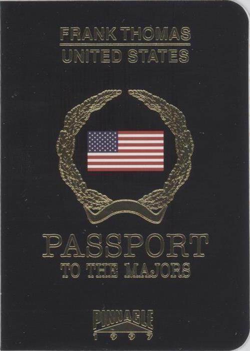 1997 Pinnacle - Passport to the Majors Frank Thomas #3 for sale online ...